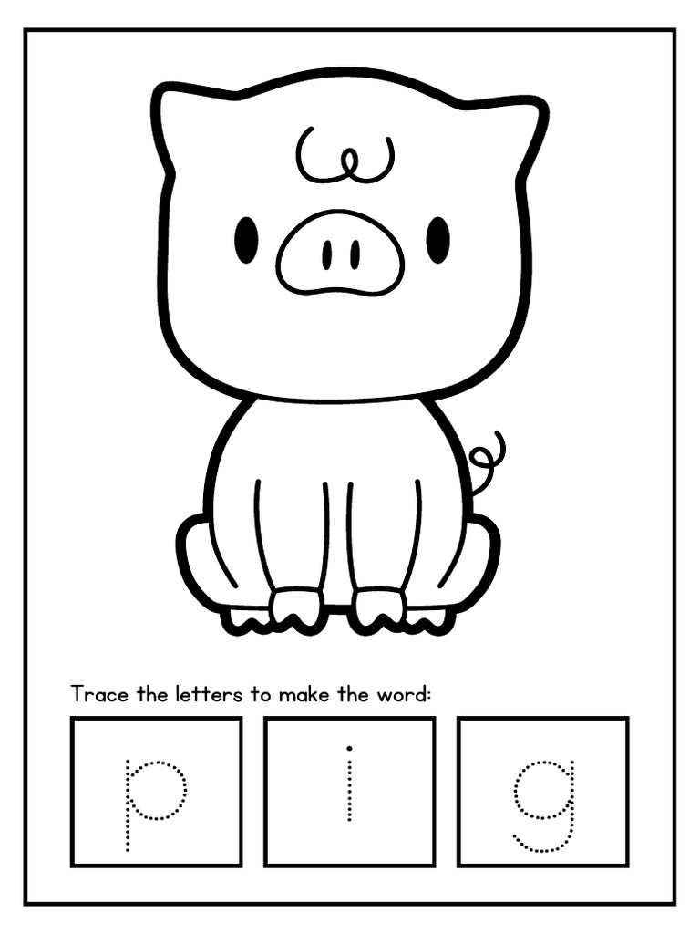 Colorful CVC Writing Worksheets | PDF