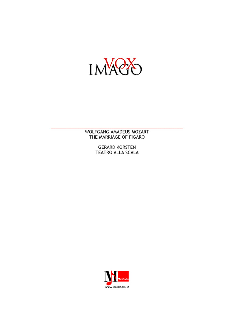 The Marriage of Figaro Listening Guide | PDF | The Marriage Of Figaro ...