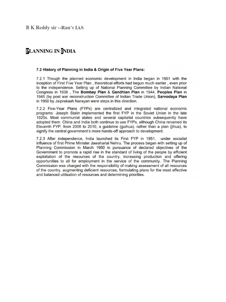 2 Planning Reddy Sir | Download Free PDF | Economies