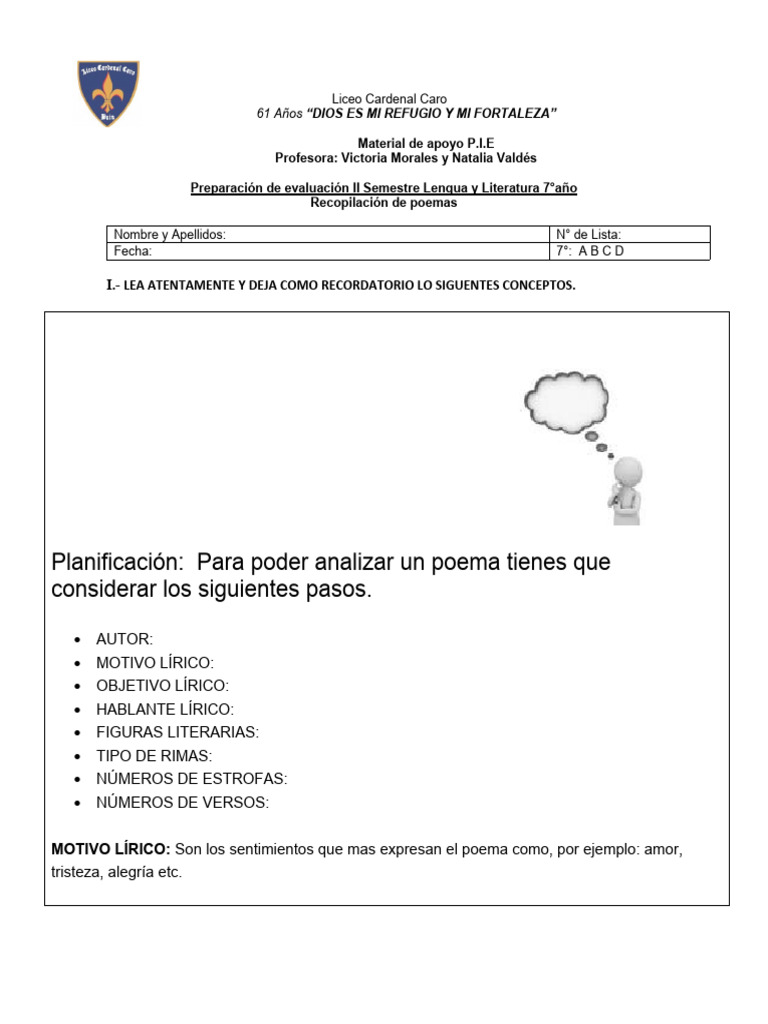 Guia de Apoyo de Poemas | PDF