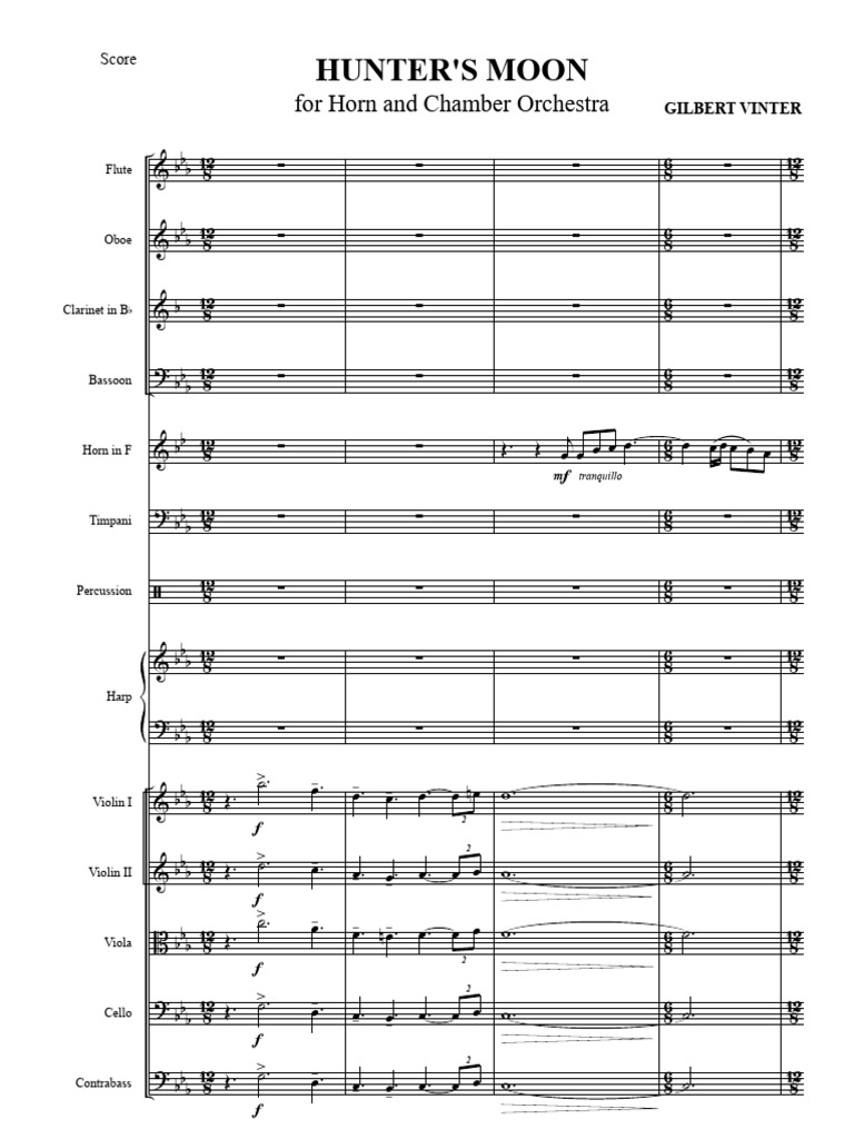 Hunter's Moon - Musx | PDF | Symphony Orchestras | Musical Instruments