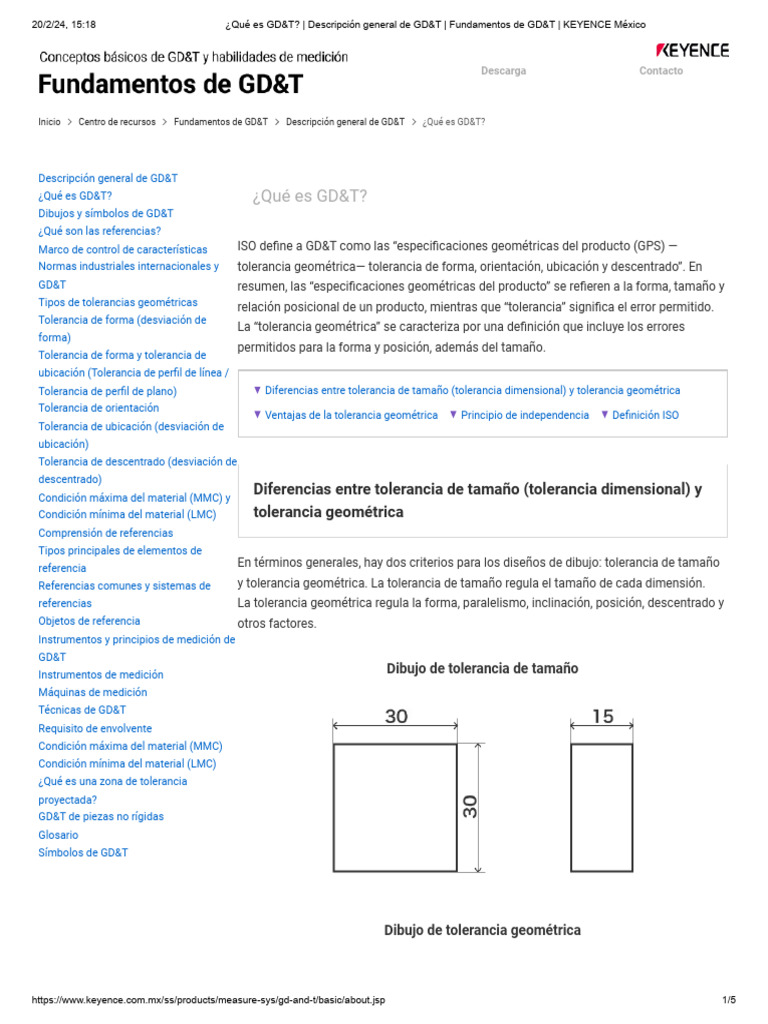 Tol. Geometricas Keyence | Descargar gratis PDF | Medición | Dibujo
