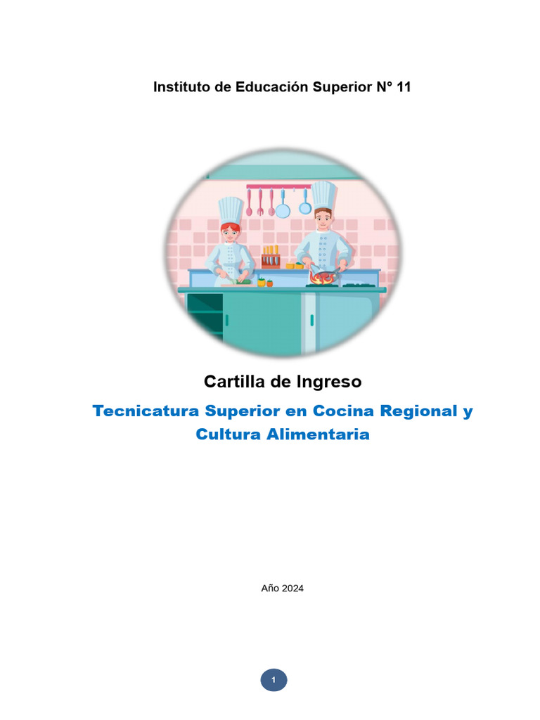COCINA REGIONAL - Cartilla de Ingreso 2024 | PDF | Maíz | Cocinando
