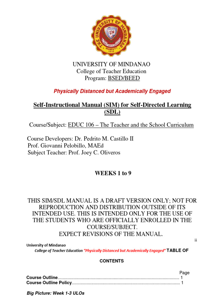 Sim - Educ 106 - Full | PDF | Educational Assessment | Curriculum