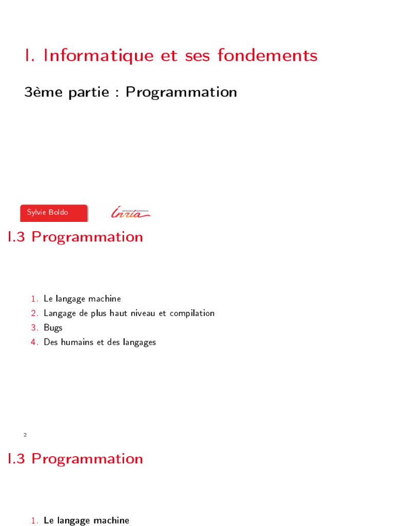 Programmation et langages informatiques | PDF | Compilateur | Langage de programmation