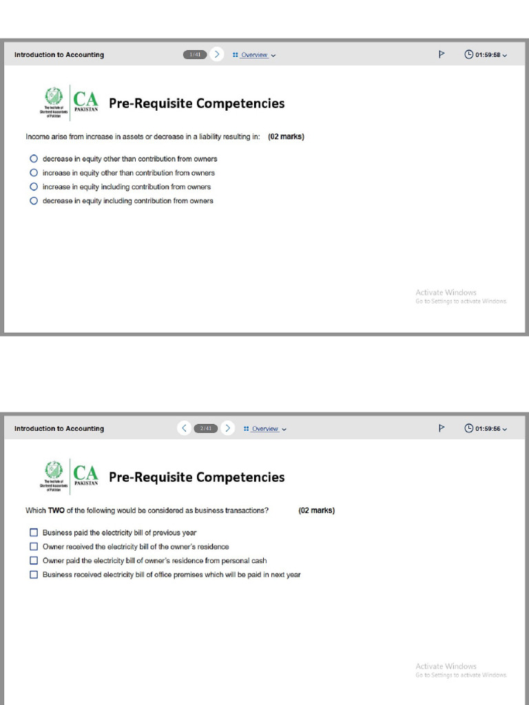 PRC ITA Model Paper ICAP Official | PDF