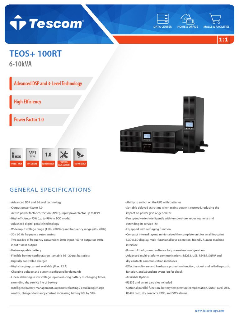 Teos 100RT (6-10kVA) En2 | PDF | Alternating Current | Computer Engineering
