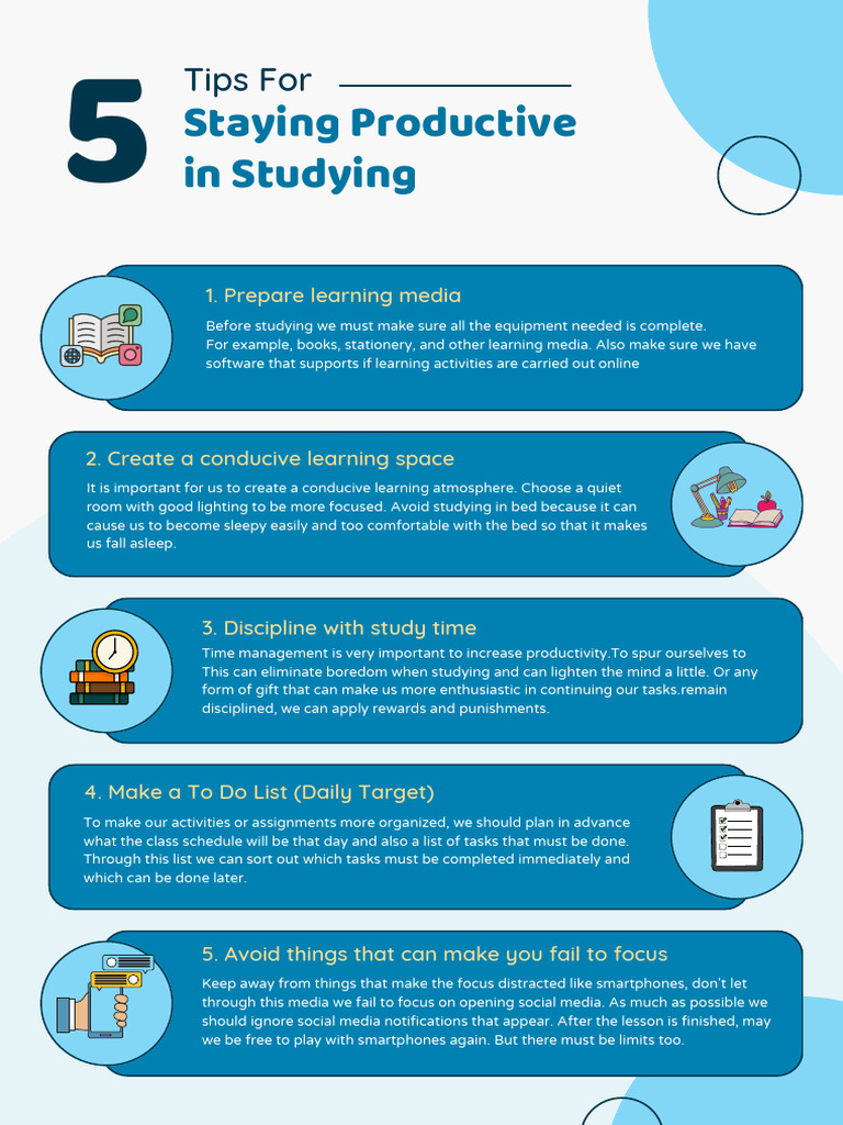 Study Productivity Tips | PDF | Self-Improvement