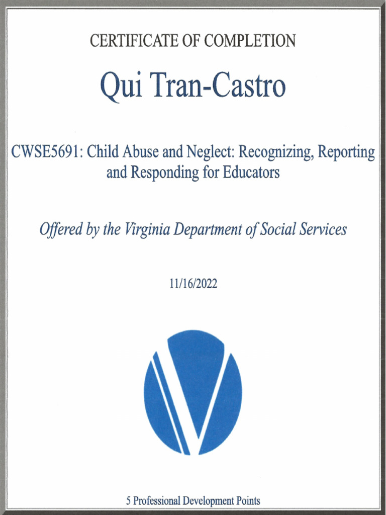 Trancastrocwse 5691 Certificate | PDF