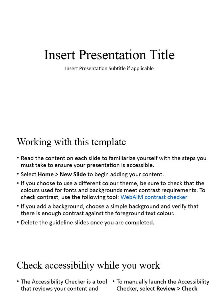 Accessible PPT Template EN 20240221 | PDF | Hyperlink | Typefaces