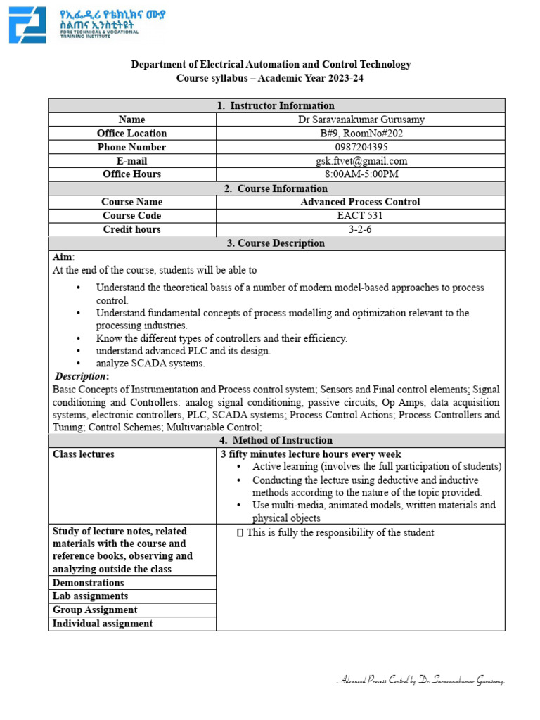 Apc CP 2024 | PDF | Control Theory | Information