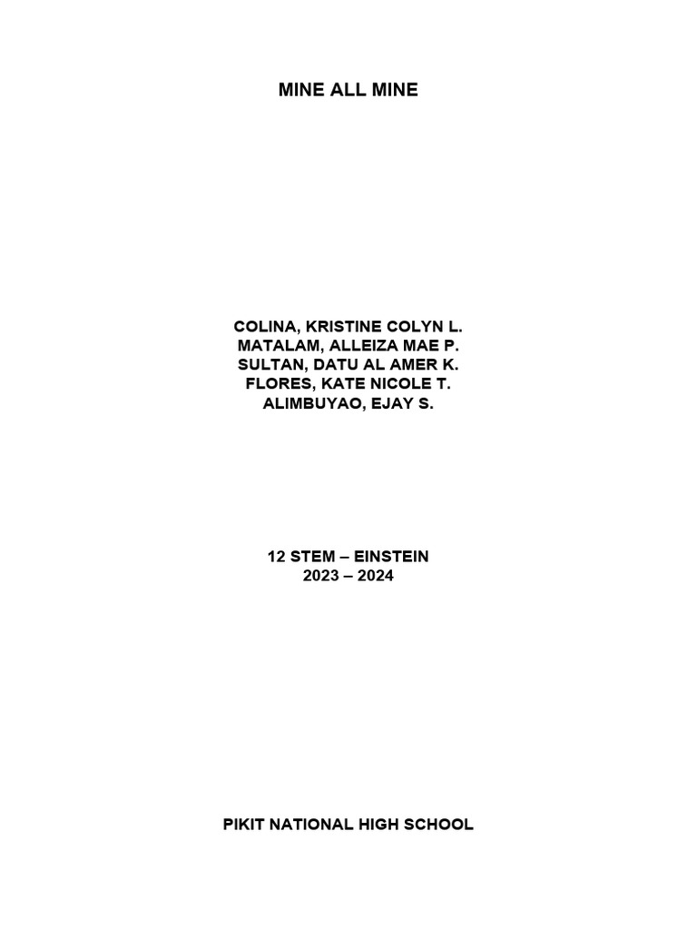 Front Page Format | PDF