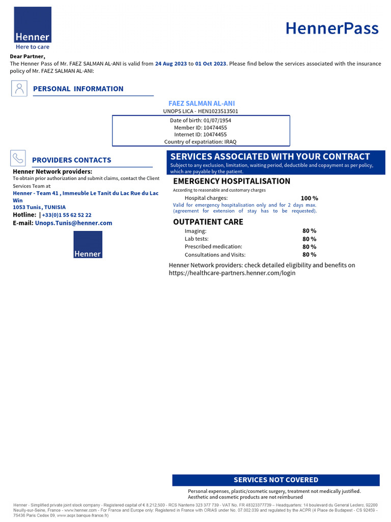 Henner Pass | PDF | Hospital | Service Industries