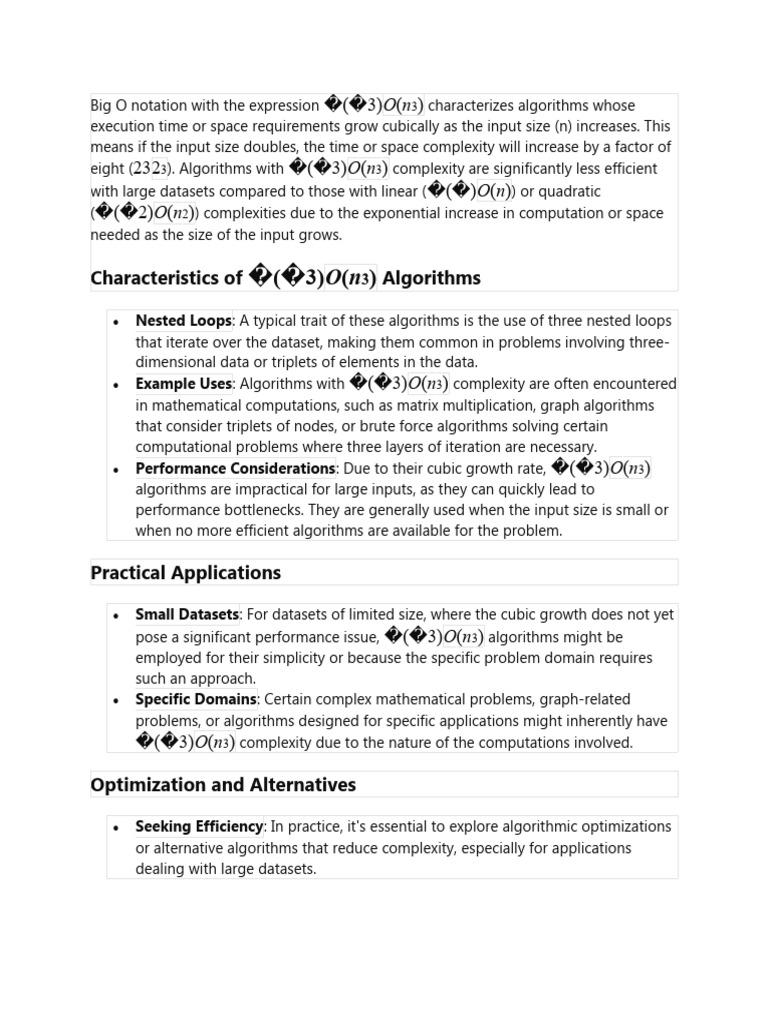 Big O (N 3) Notation | PDF | Computational Complexity Theory | Algorithms Big O (N 3) Notation | PDF | Computational Complexity Theory | Algorithms