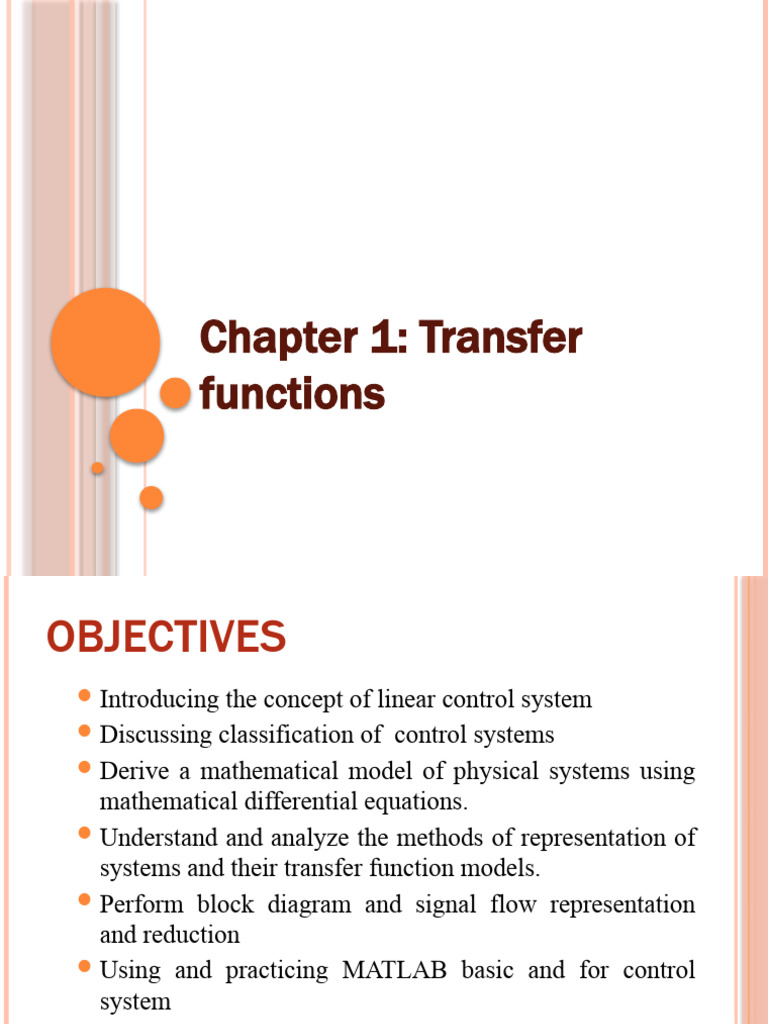 Chapter 1 - Transfer Function | PDF | Control Theory | Laplace Transform Chapter 1 - Transfer Function | PDF | Control Theory | Laplace Transform