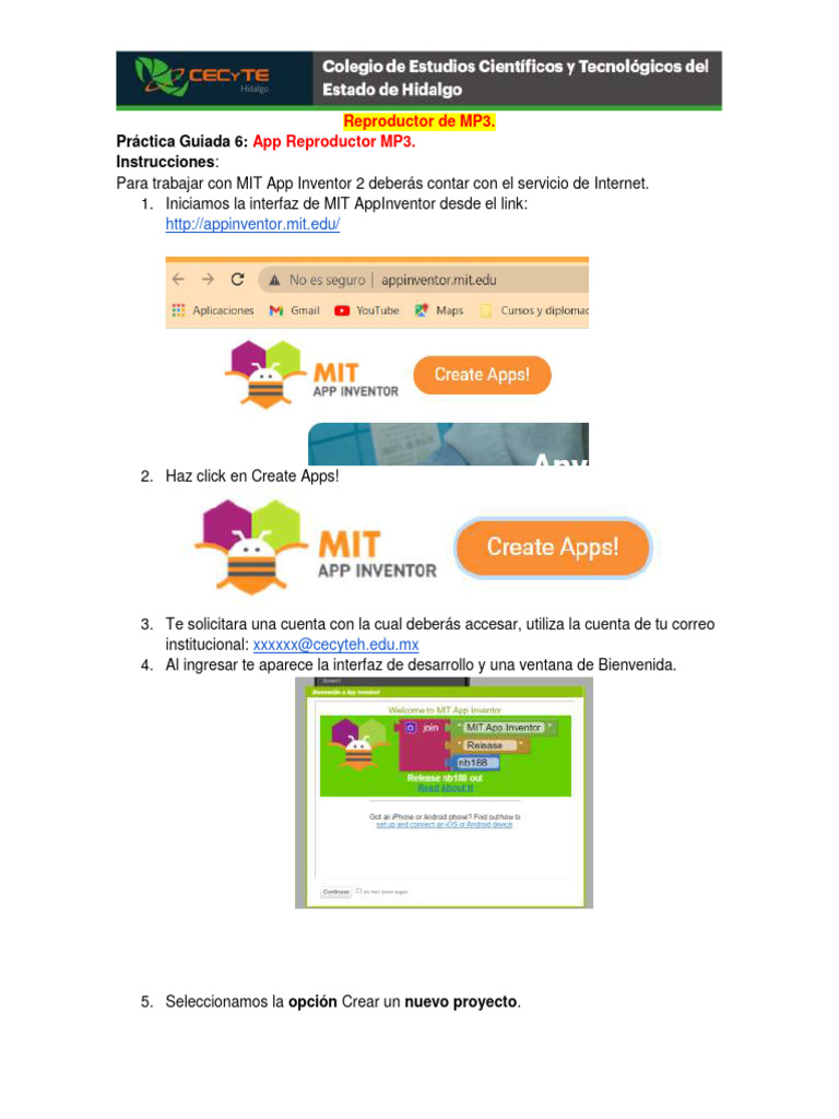 Guía App Reproductor MP3 en MIT AI2 | PDF | Software de la aplicacion | Informática