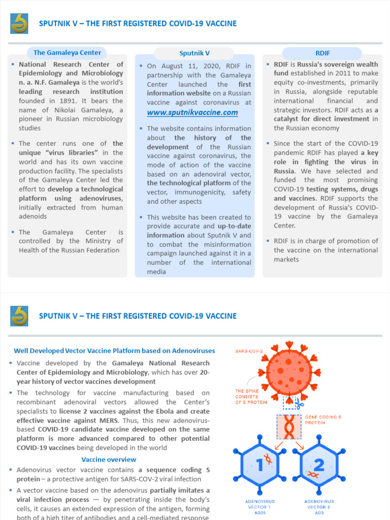 Sputnik V | PDF | Adenoviridae | Viral Vector