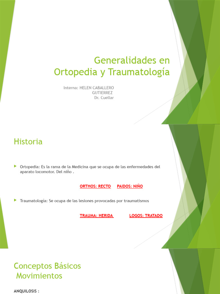 Generalidades en Ortopedia y Traumatología | PDF | Traumatologia ...