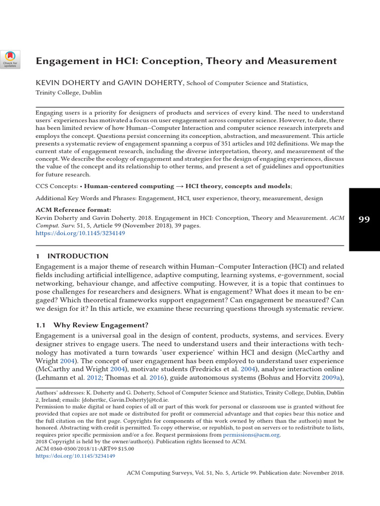 Engagement in HCI: Conception, Theory and Measurement: Kevin Doherty ...