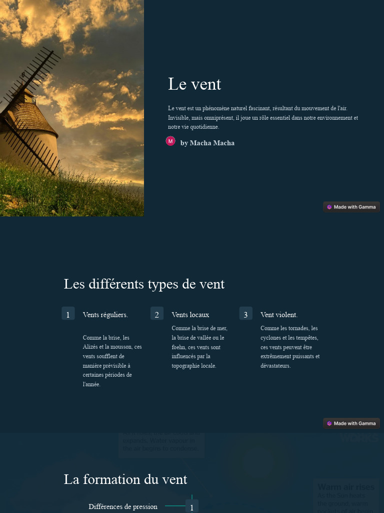 Le Vent : Rôle et Utilisations Essentielles | PDF | Plaie | Météorologie