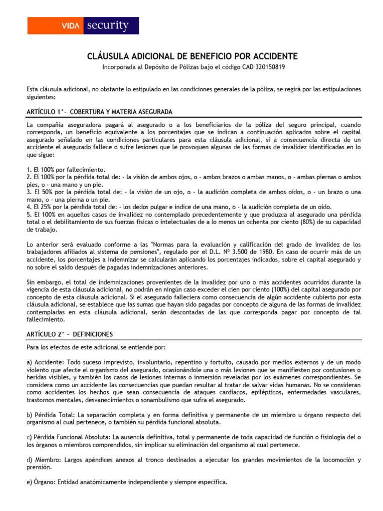 Clausula Bpa para Seguros Maxuniversitario y Dominiummax | PDF | Póliza ...