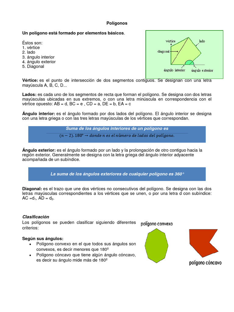 Clase 17 Poligonos-Teoria | PDF | Rectángulo | Geometria clasica