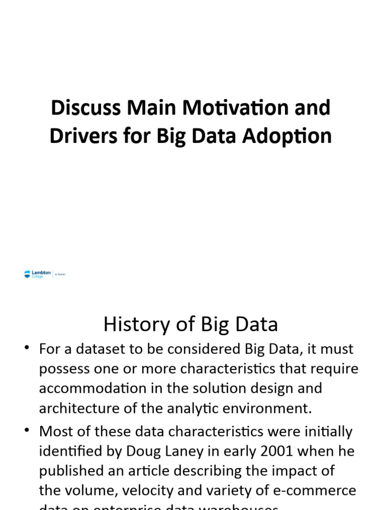 Lecture01-Main Motivation and Drivers For Big Data Adoption | PDF | Big ...