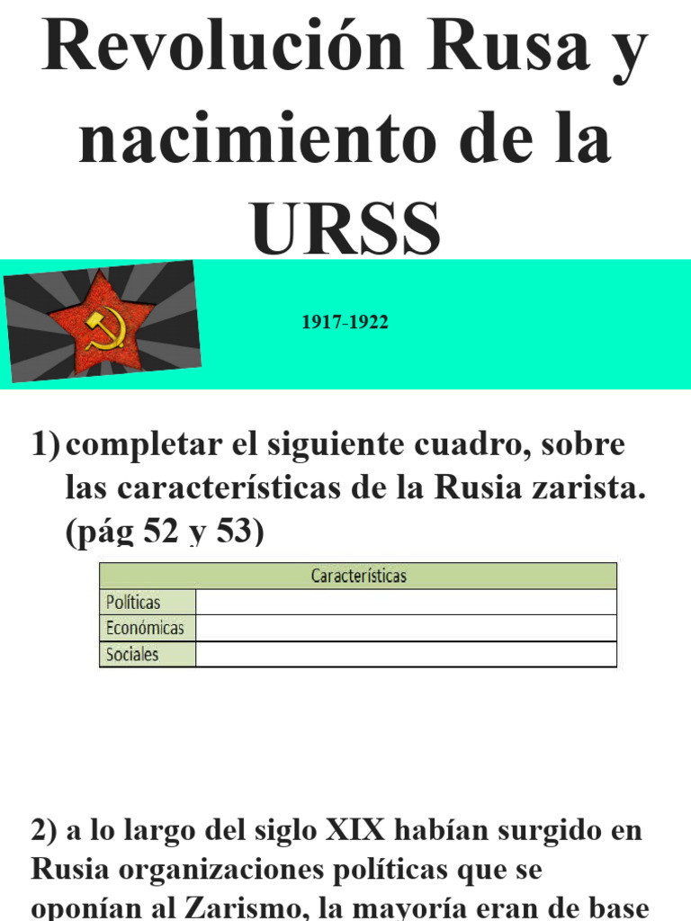 RevoluciÃ N Rusa y Nacimiento de La URSS | PDF | Unión Soviética | Política mundial