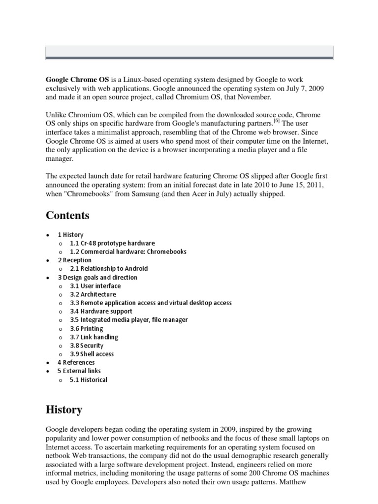 Google Chrome OS Is An Open Source | PDF | Chromebook | Operating System