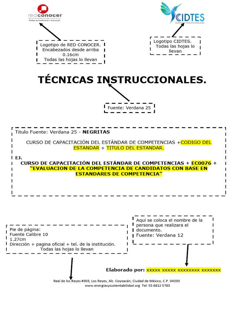 Machote - Tecnicas Instruccionales Presencial | PDF | Rieles | Oro