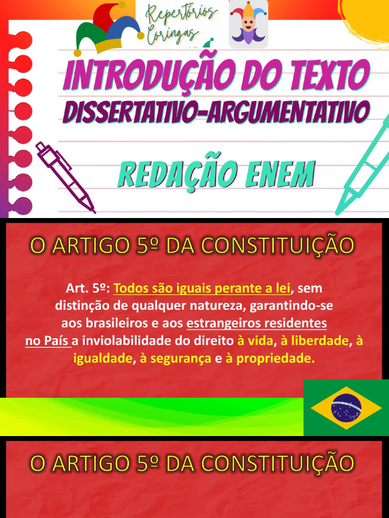 INTRODUÇãO DA REDAÇÃO + REPERTÓRIOS. CORINGAS | PDF INTRODUÇãO DA REDAÇÃO + REPERTÓRIOS. CORINGAS | PDF
