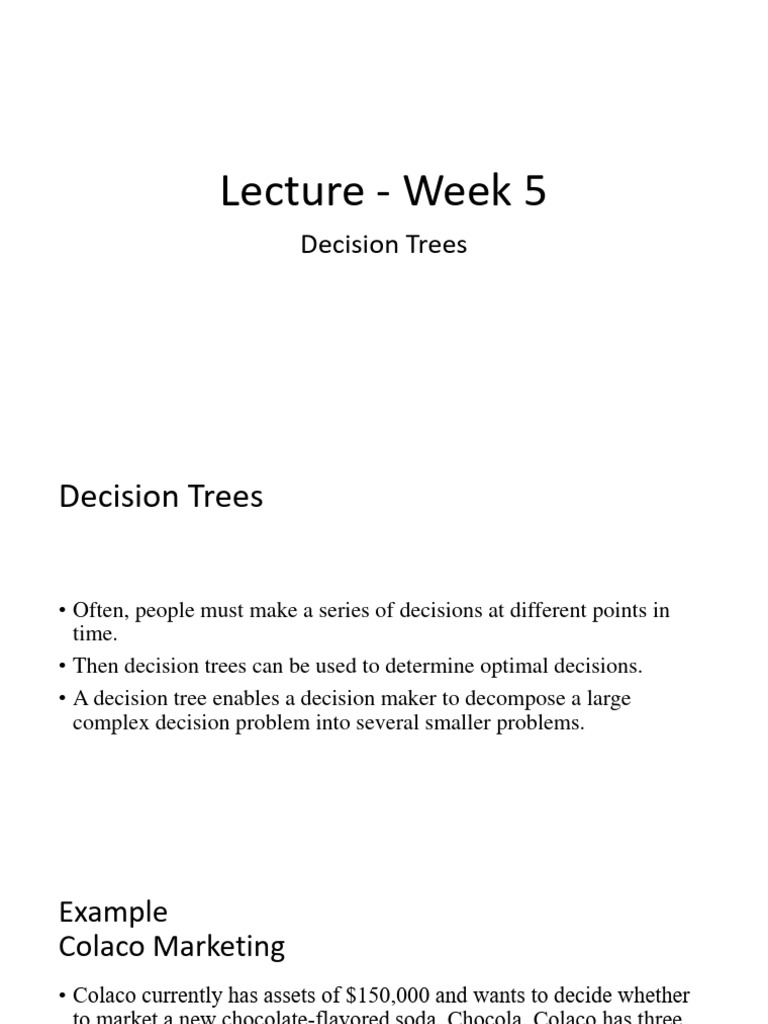 Lecture 5 - Decision Trees | PDF | Risk Aversion | Risk