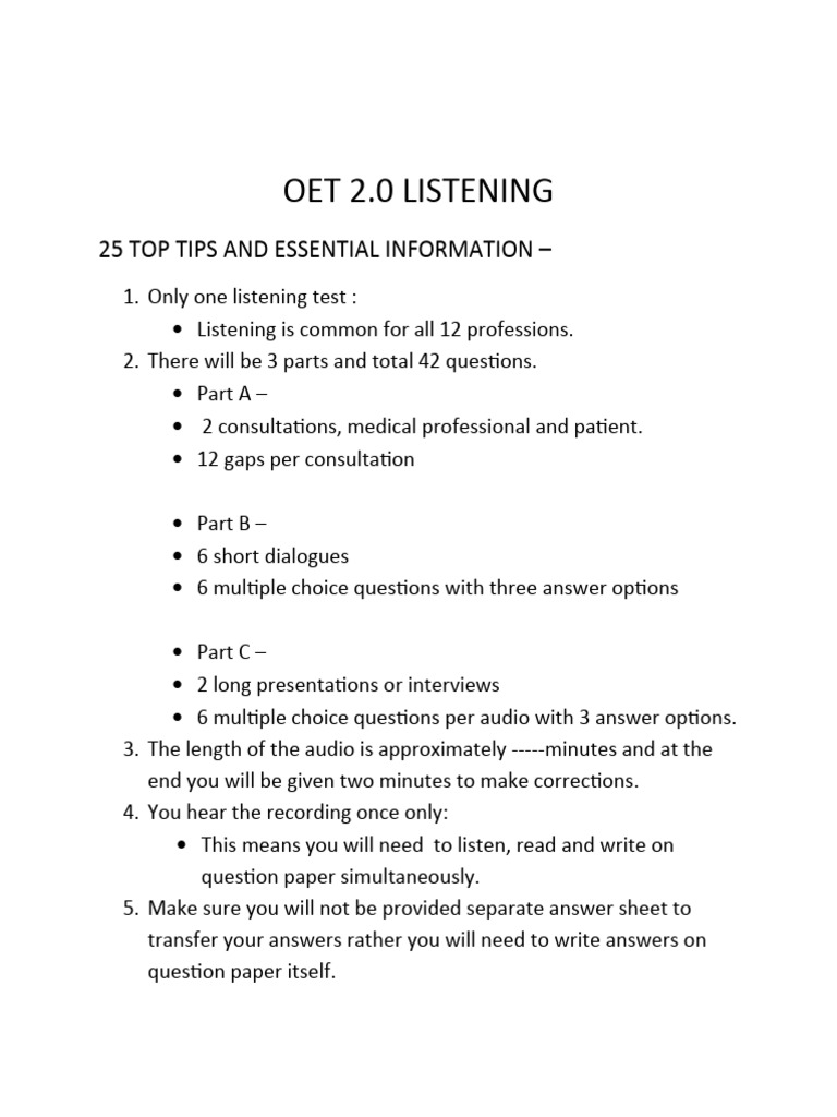 25 Top Tips For Listening | PDF | Multiple Choice