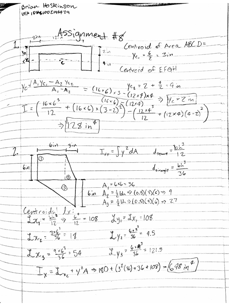 Statics Assignment #8 - Hoskinson | PDF