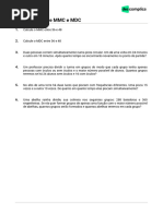 13 Exercicios de MMC e MDC em PDF para 7o e 8o Ano | PDF