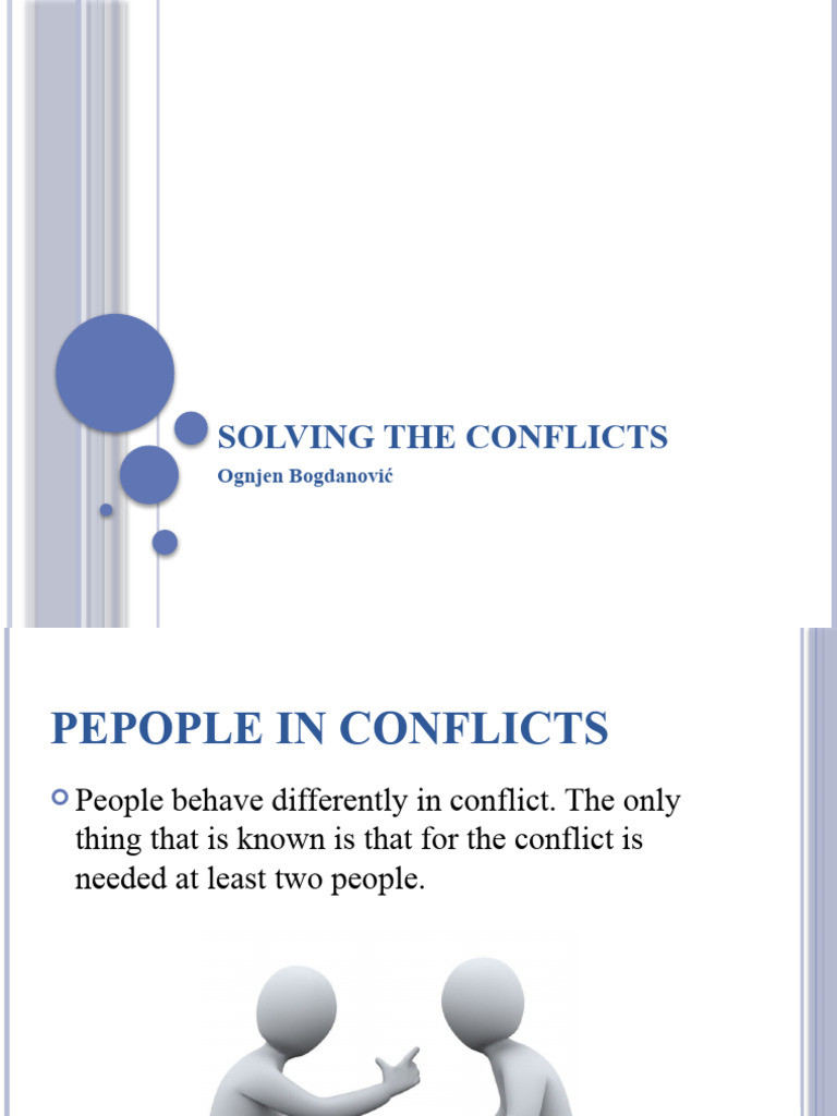 Solving The Conflicts | PDF