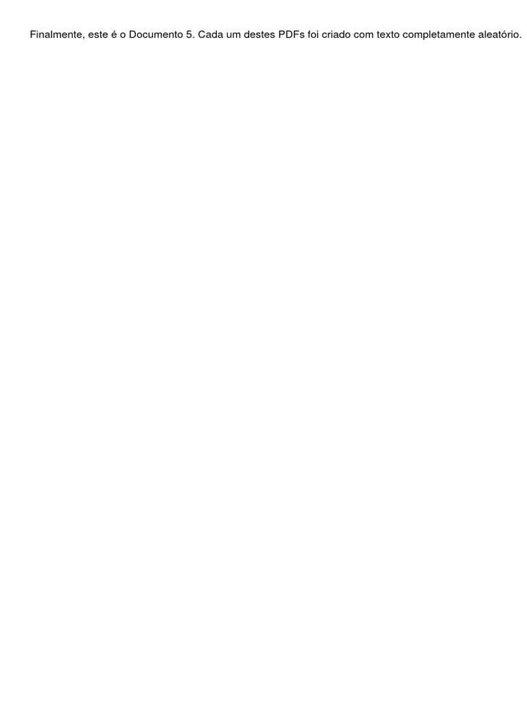 Documento 5: Texto Aleatório | PDF