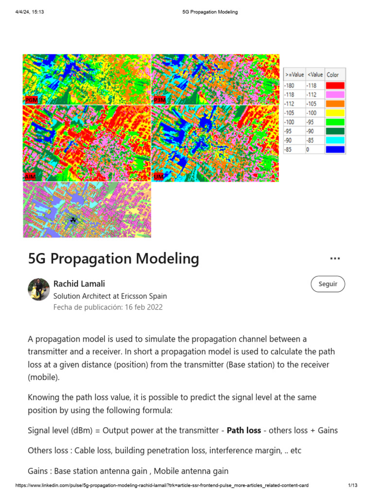 5g Propagation Modeling Pdf Radio Propagation Radio Technology