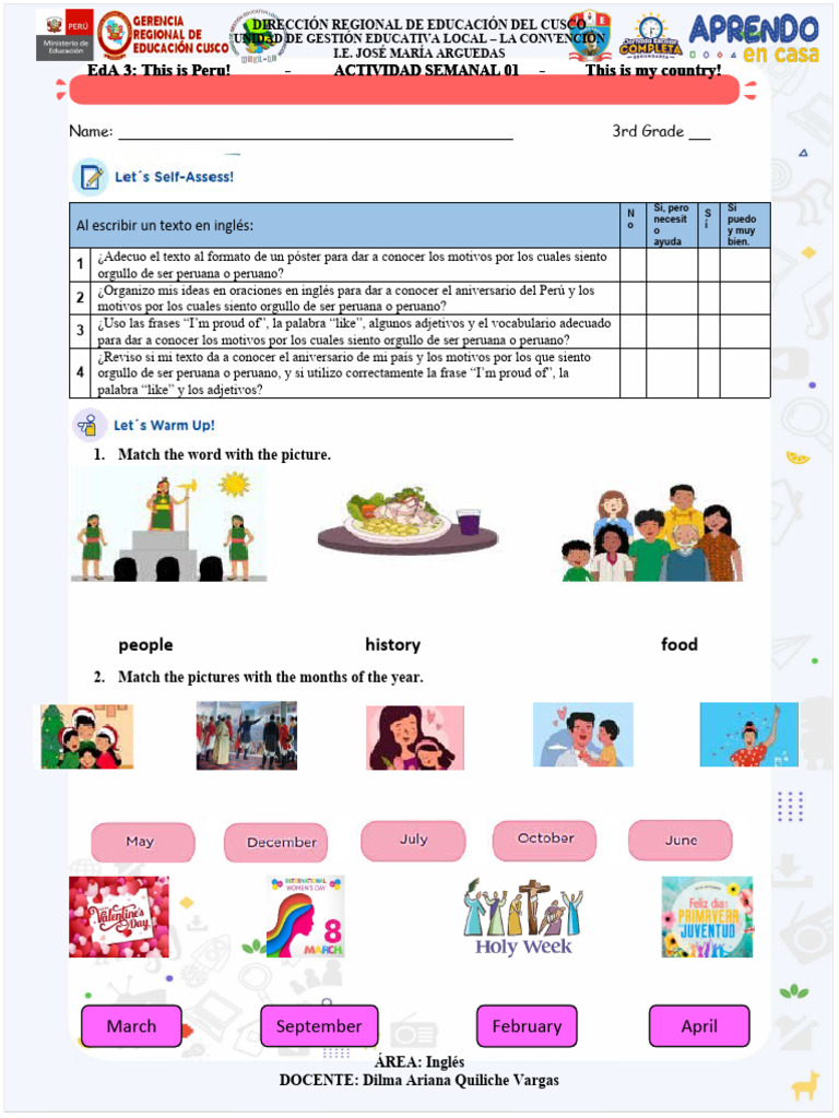ACTIVITY 01 - 3rd Grade | PDF