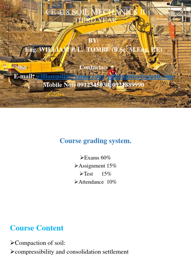 Ce-481 Soil Mechanics II Compaction | PDF | Earth Sciences | Soil
