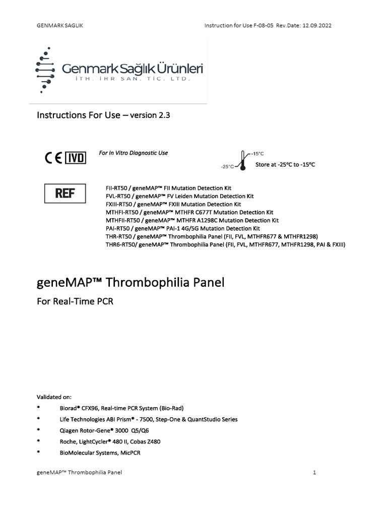 8 - geneMAP™ Thrombophilia Panel V2.3 | PDF | Polymerase Chain Reaction ...