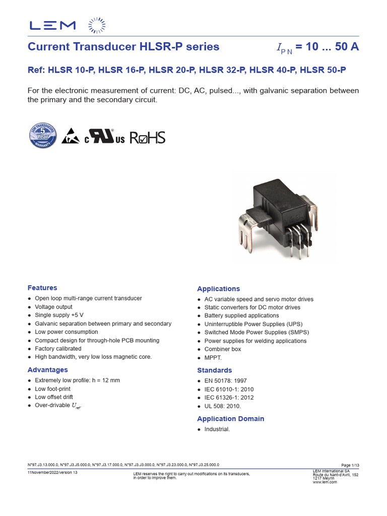 hlsr-p_series | PDF | Power Supply | Insulator (Electricity)