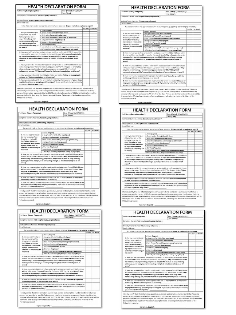 health-declaration-form | PDF
