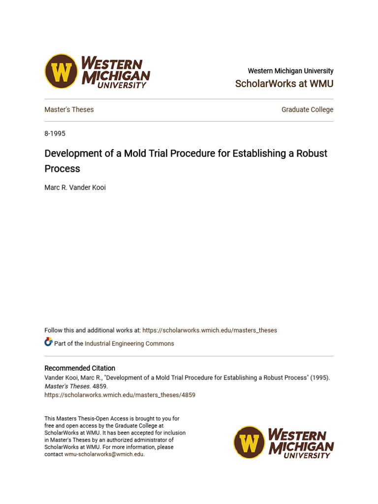 Mold Trial Procedure Development | PDF | Statistics | Experiment