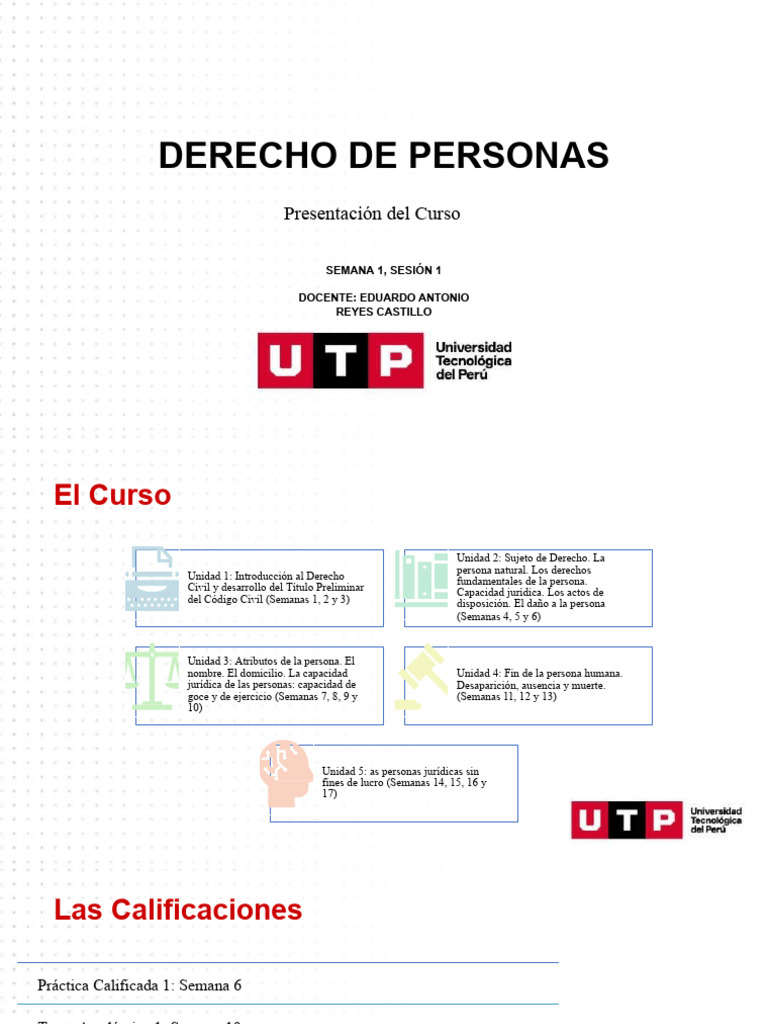 Sesión 1 - Personas - UG | PDF | Derecho Civil (Common Law) | Ley romana
