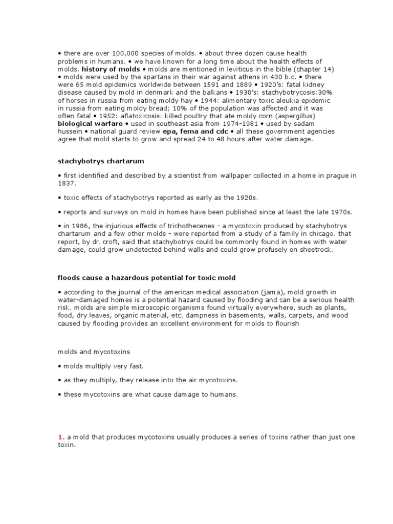 History of Mold | PDF | Mycotoxin | Mold