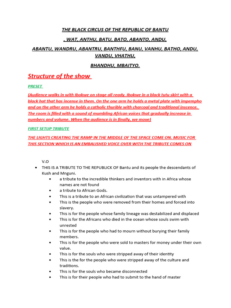 THE BLACK CIRCUS Script and Skeleton 2023 | PDF | Art