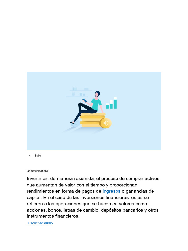 Qué Son Las Inversiones Financieras y Qué Tipos Existen | PDF | Inversiones | Compartir (Finanzas)
