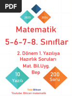 100 Soruda 6.Sınıf 2.Dönem 2.Yazılı Hazırlık Fasikülü 2025 | PDF