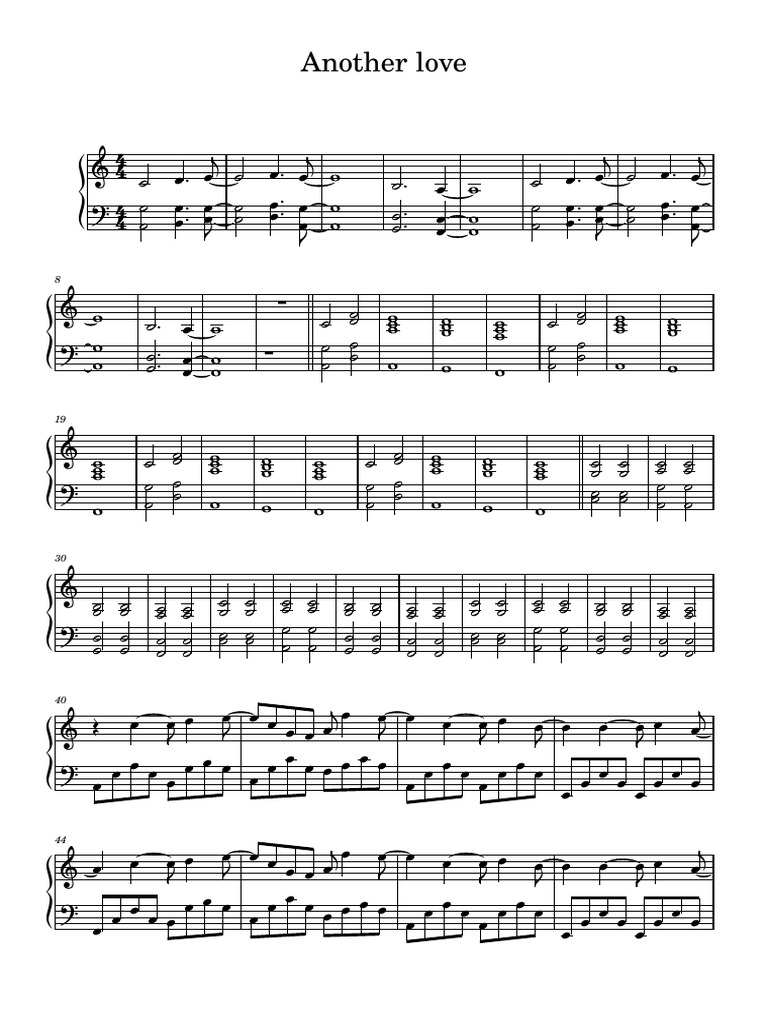 Another Love Piano | PDF